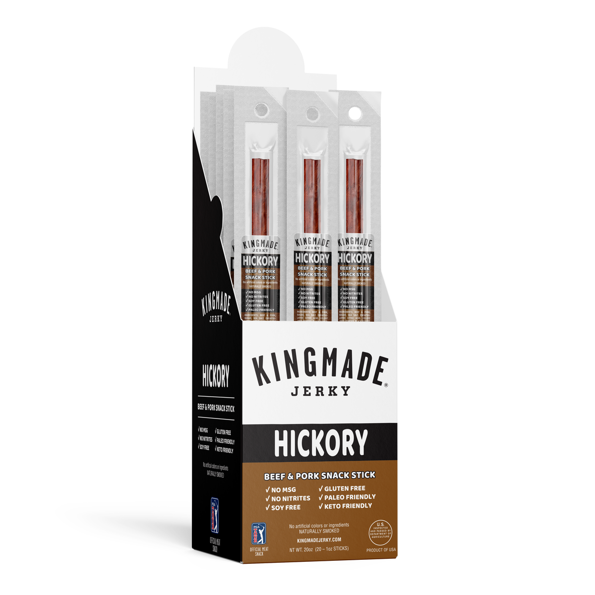 Hickory Flavor Snack Sticks - 20 count – Kingmade Jerky